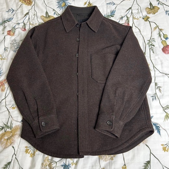 Uniqlo | Jackets & Coats | Uniqlo Shacket Shirt Jacket Mens Xs Brown ...